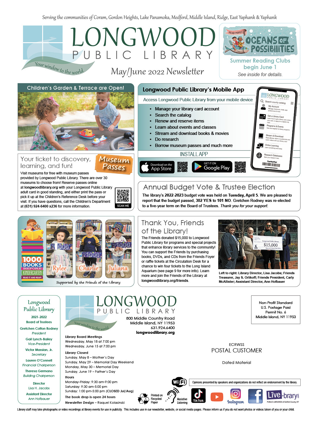 Library Newsletter | Longwood Public Library