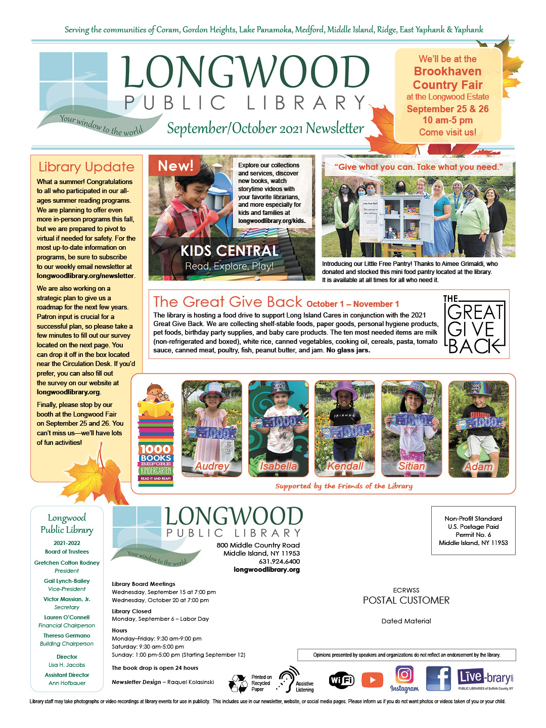Library Newsletter | Longwood Public Library